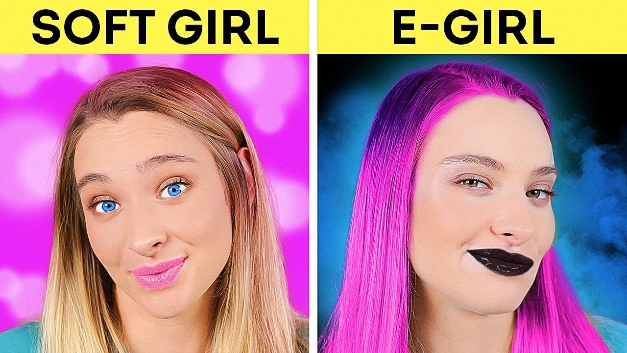 Soft Girl VS E-Girl || “Return to Natural Beauty” Transformation by 5 ...