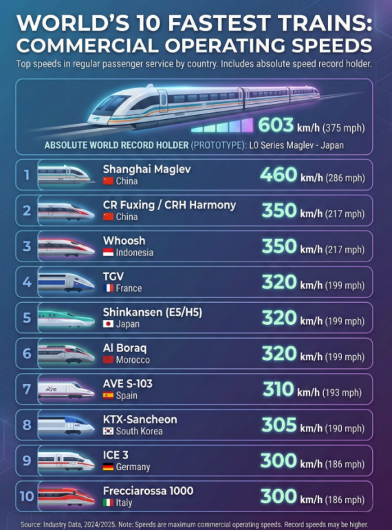 World’s 10 fastest trains – Whatfinger News' Choice Clips