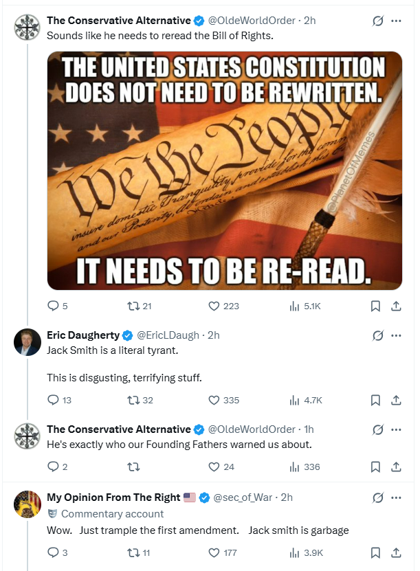 Special Counsel Jack Smith is a Deep State Hack – Listen to what he ...